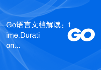 Go language document interpretation: detailed explanation of time.Duration type-Golang-php.cn