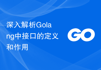 In-depth analysis of the definition and role of interfaces in Golang-Golang-php.cn