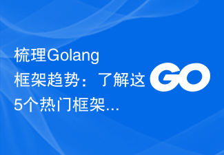 Sorting out Golang framework trends: Understand these 5 popular frameworks-Golang-php.cn