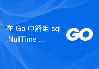 Unmarshalling sql.NullTime structures in Go-Golang-php.cn