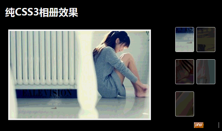 HTML5 CSS3專題 純CSS打造相簿效果的範例程式碼詳解-H5教程-PHP中文網