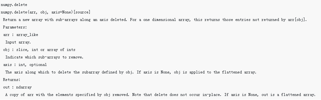 numpy.delete method to delete columns-Python Tutorial-php.cn