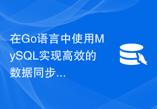 Use MySQL in Go language to achieve efficient data synchronization-Mysql Tutorial-php.cn