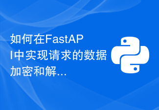 How to implement requested data encryption and decryption in FastAPI-Python Tutorial-php.cn