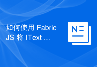 How to convert an IText object into a data-like URL string using FabricJS?-JS Tutorial-php.cn