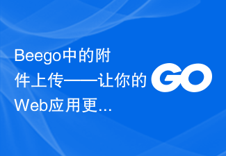 Attachment uploading in Beego - Make your web application richer-Golang-php.cn
