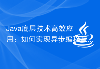 Efficient application of Java underlying technology: How to implement asynchronous programming ...