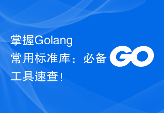 Master Golang's commonly used standard libraries: a quick check on essential tools!-Golang-php.cn