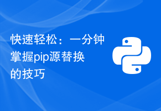 Quick and easy: master the skills of pip source replacement in one minute-Python Tutorial-php.cn