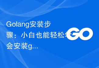 Golang installation steps: Even beginners can easily learn to install golang!-Golang-php.cn