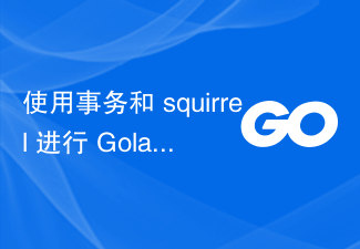 Golang postgresql query using transactions and squirrel-Golang-php.cn