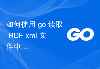 如何使用 go 讀取 RDF xml 檔案中的 XML 命名空間屬性-Golang-PHP中文網
