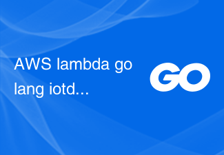 AWS lambda golang iotdataplane.PublishInput() payload is always empty-Golang-php.cn