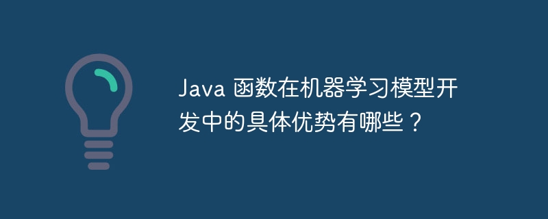 What are the specific advantages of Java functions in machine learning model development ...