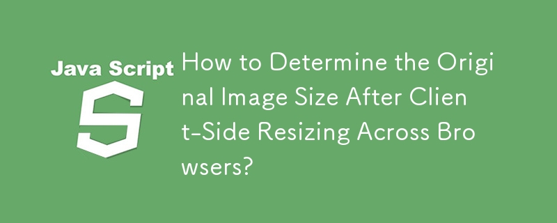 How to Determine the Original Image Size After Client-Side Resizing Across Browsers?-JS Tutorial ...