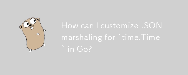 How can I customize JSON marshaling for `time.Time` in Go?-Golang-php.cn