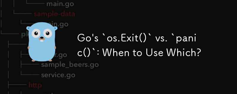 Go 的 `os.Exit()` 與 `panic()`：何時使用哪一個？-Golang-PHP中文網