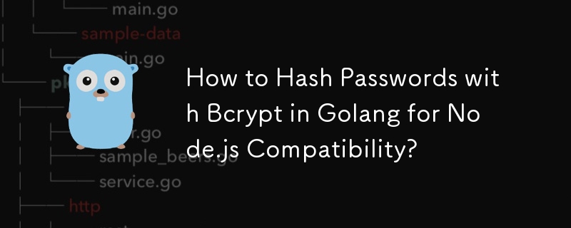 How to Hash Passwords with Bcrypt in Golang for Node.js Compatibility?-Golang-php.cn