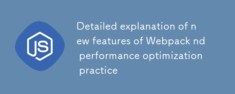 Detailed explanation of new features of Webpack nd performance optimization practice-JS Tutorial ...