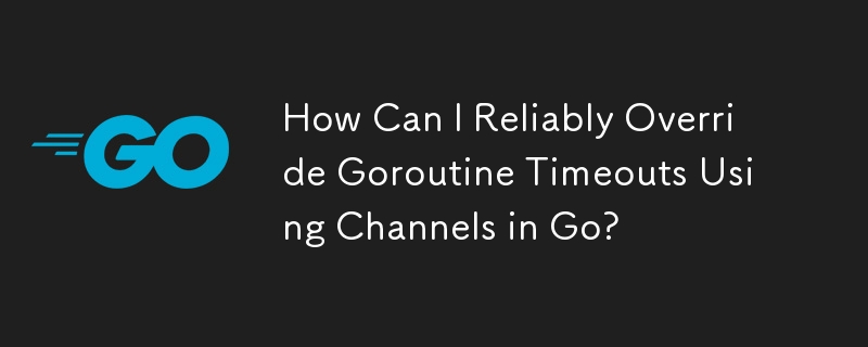 如何使用 Go 中的通道可靠地覆蓋 Goroutine 逾時？-Golang-PHP中文網