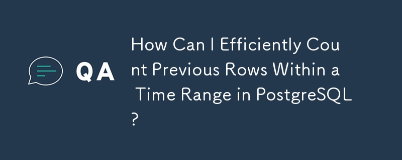 如何在 PostgreSQL 中有效率地統計某個時間範圍內的前幾行？-mysql教程-PHP中文網