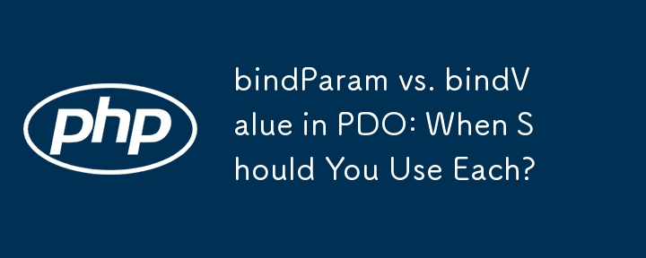 Bindparam Vs Bindvalue In Pdo When Should You Use Each Php Tutorial 7309