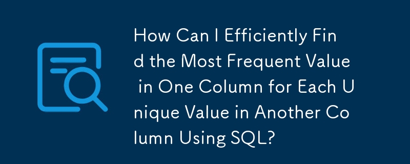 How Can I Efficiently Find the Most Frequent Value in One Column for Each Unique Value in ...