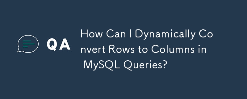 How Can I Dynamically Convert Rows to Columns in MySQL Queries?-Mysql Tutorial-php.cn