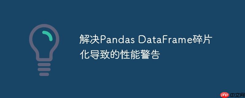 解决Pandas DataFrame碎片化导致的性能警告-Python教程-PHP中文网