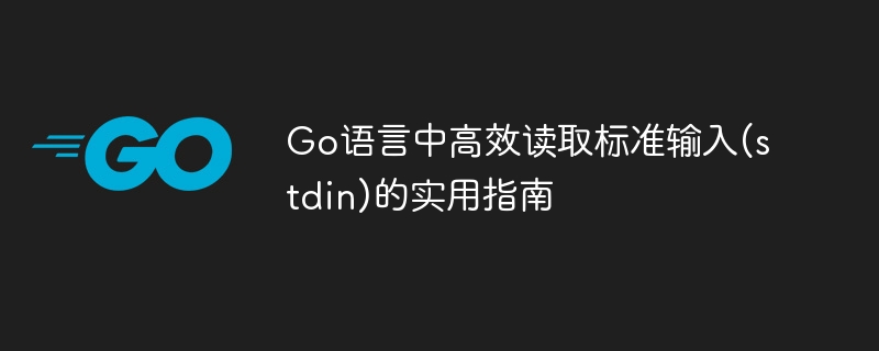 Go語言中高效讀取標準輸入(stdin)的實用指南-Golang-PHP中文網