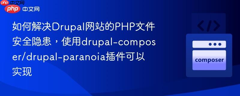 如何解决Drupal网站的PHP文件安全隐患，使用drupal-composer/drupal-paranoia插件可以实现-composer-PHP中文网