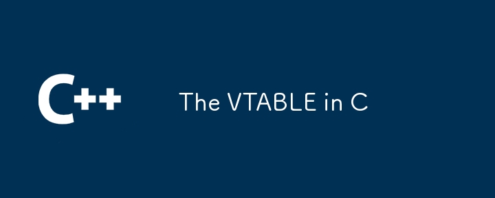 The VTABLE in C-C++-php.cn