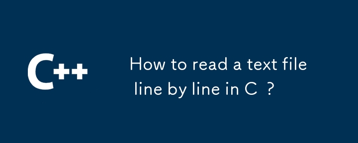 How to read a text file line by line in C ?-C++-php.cn