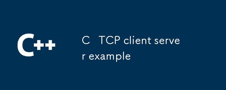 C TCP client server example-C++-php.cn