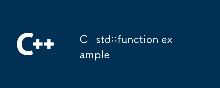 C std::function example-C++-php.cn