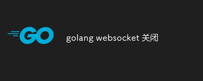 How to properly close WebSocket connection in Golang-Golang-php.cn