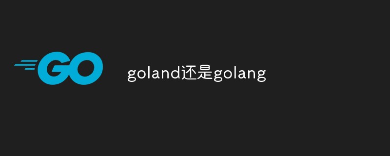 Let's talk about the differences and connections between Goland and Golang-Golang-php.cn