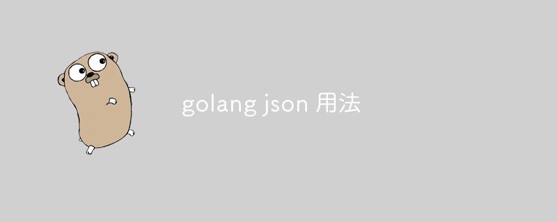淺析golang中JSON的使用方法-Golang-PHP中文網