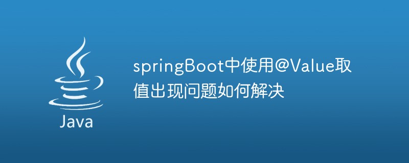 How To Solve The Problem Of Using Value In Springboot Javatutorial Phpcn