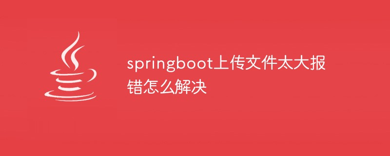 How To Solve The Error When Uploading File In Springboot Is Too Large